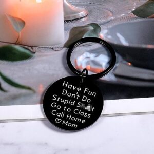 Back to School Gifts for Boys Girls Back to School Stuff First Day of School Gifts for Son Daughter from Mom Don't Do Stupid Keychain for Son Daughter Stocking Stuffers for Teens Boys Girls Gift Ideas