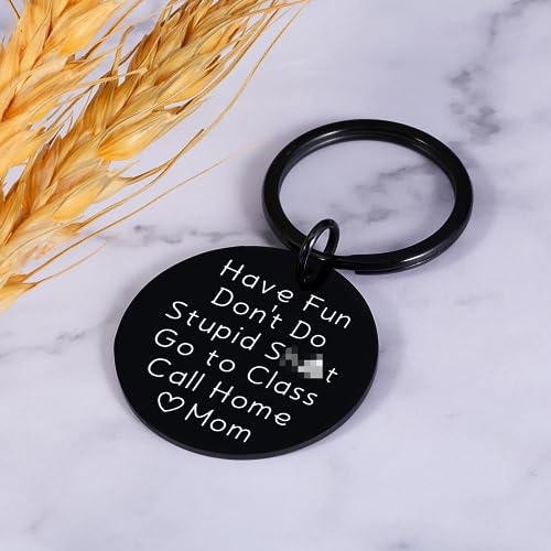 Back to School Gifts for Boys Girls Back to School Stuff First Day of School Gifts for Son Daughter from Mom Don't Do Stupid Keychain for Son Daughter Stocking Stuffers for Teens Boys Girls Gift Ideas