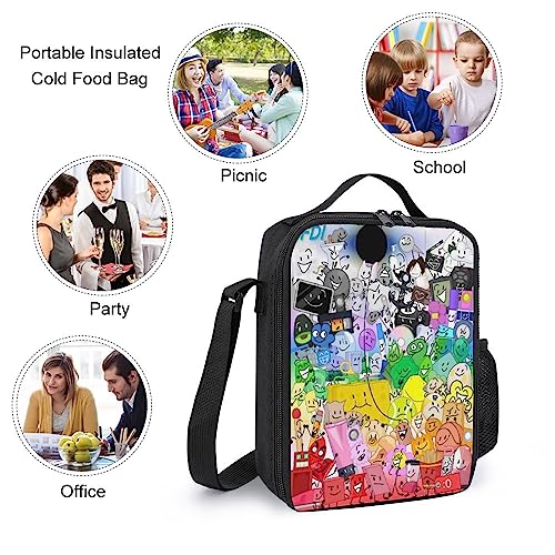 Hei Bai.JZQ Casual 3 in 1 Backpack Set Anime Bookbag With Lunch Box And Pencil Case