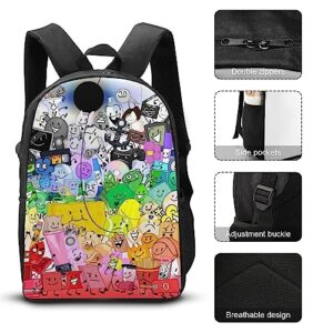 Hei Bai.JZQ Casual 3 in 1 Backpack Set Anime Bookbag With Lunch Box And Pencil Case