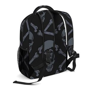 XOLLAR Laptop Backpacks for Men Women Skulls Bones Lightweight Travel Daypack Large Hiking Camping Bags