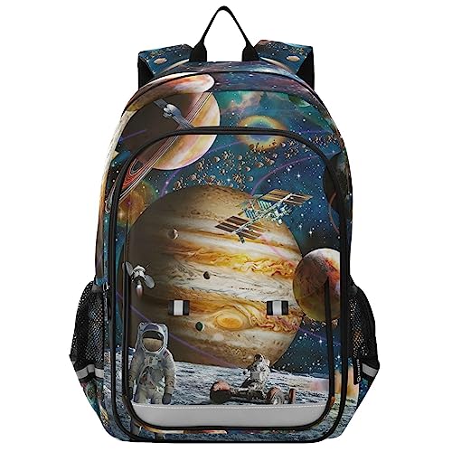 UMIRIKO Galaxy Space Planet Astronaut Kids Backpacks for Boys and Girls Elementary School Backpack Bookbag With Chest Strap 2021583