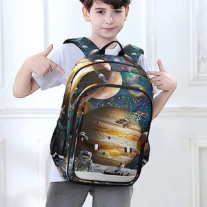 UMIRIKO Galaxy Space Planet Astronaut Kids Backpacks for Boys and Girls Elementary School Backpack Bookbag With Chest Strap 2021583