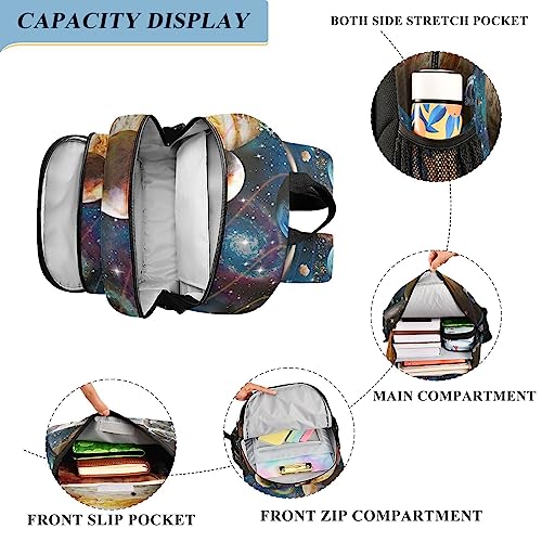 UMIRIKO Galaxy Space Planet Astronaut Kids Backpacks for Boys and Girls Elementary School Backpack Bookbag With Chest Strap 2021583