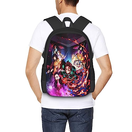 Qxpztk Anime Backpack Set 3D Printing Backpack Three-Piece Set Outdoor Travel Light Casual Backpack With Lunch Bag