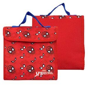 Marvel Backpack Set | Kids Backpack, Lunchbag, Water Bottle and Pencil Case Set | spider man backpack | Official Merchandise | Red