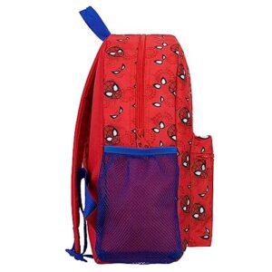 Marvel Backpack Set | Kids Backpack, Lunchbag, Water Bottle and Pencil Case Set | spider man backpack | Official Merchandise | Red