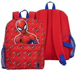 Marvel Backpack Set | Kids Backpack, Lunchbag, Water Bottle and Pencil Case Set | spider man backpack | Official Merchandise | Red