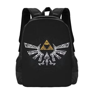 sabia zelda game backpack black backpack lightweight large capacity travel backpack laptop backpack casual daypack zelda game fan gift