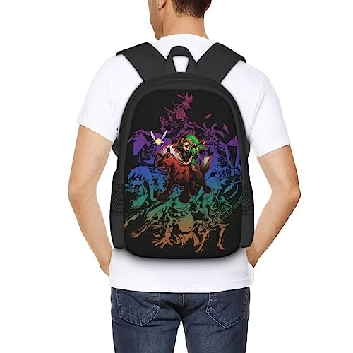 Sabia Zelda Game Backpack Black Backpack Lightweight Large Capacity Travel Backpack Laptop Backpack Casual Daypack Zelda Game Fan Gift