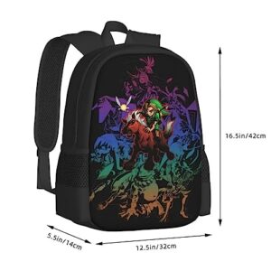 Sabia Zelda Game Backpack Black Backpack Lightweight Large Capacity Travel Backpack Laptop Backpack Casual Daypack Zelda Game Fan Gift