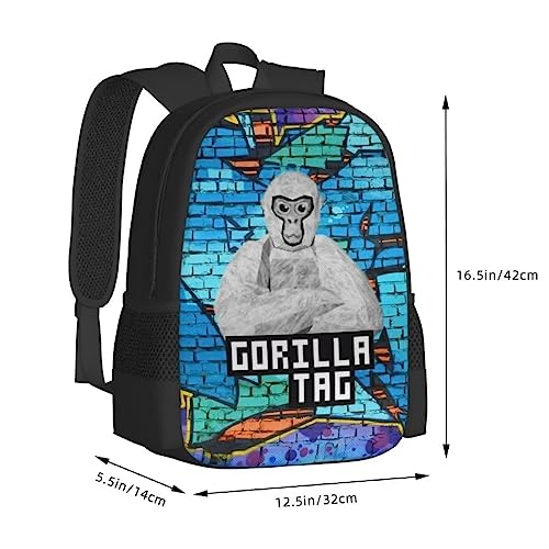 Rinke Gorilla Tag Backpacks Novelty Game Backpack Casual Backpack Lightweight Travel Backpack Laptop Backpack Novelty Backpack Gorilla Tag Fan Gift