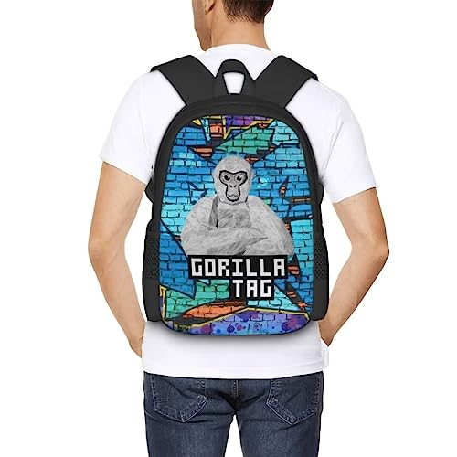 Gorilla Tag Backpack Cartoon Monkey Backpack Lightweight Large Capacity Travel Laptop Backpack Novelty Casual Backpack Unisex Gorilla Tag Fan Gift