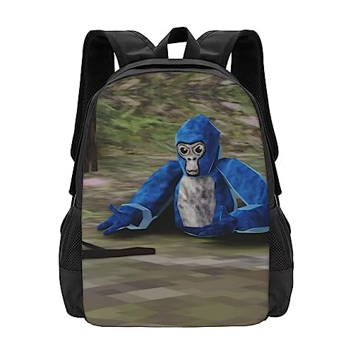 Monkey Backpack 3D Print Gorilla Tag Backpack Casual Lightweight Backpack Travel Backpack Laptop Backpack Gorilla Tag Fan Gift-Game Backpack