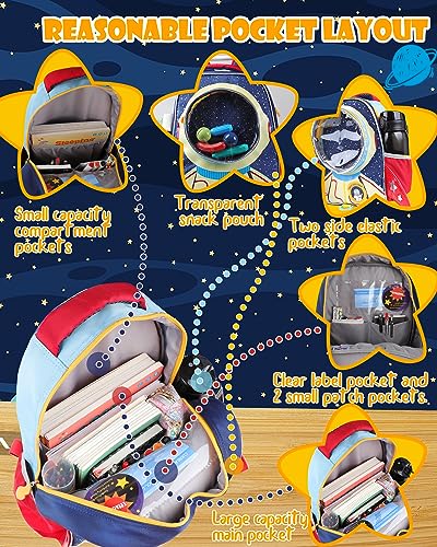 LSSAGOON Astronaut Kids Backpack for Toddler Girls, Cute Bookbag for 6~12 Year Olds for School, Birthday, Xmas Gifts, Bag for Elementary School