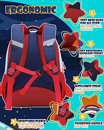 LSSAGOON Astronaut Kids Backpack for Toddler Girls, Cute Bookbag for 6~12 Year Olds for School, Birthday, Xmas Gifts, Bag for Elementary School