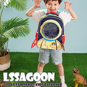 LSSAGOON Astronaut Kids Backpack for Toddler Girls, Cute Bookbag for 6~12 Year Olds for School, Birthday, Xmas Gifts, Bag for Elementary School