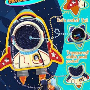 LSSAGOON Astronaut Kids Backpack for Toddler Girls, Cute Bookbag for 6~12 Year Olds for School, Birthday, Xmas Gifts, Bag for Elementary School