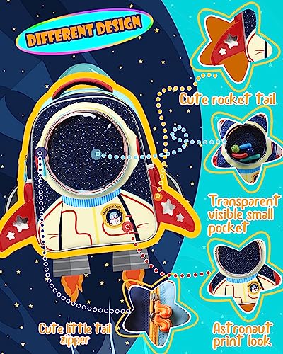 LSSAGOON Astronaut Kids Backpack for Toddler Girls, Cute Bookbag for 6~12 Year Olds for School, Birthday, Xmas Gifts, Bag for Elementary School