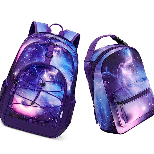 Choco Mocha 18inch Purple Backpack + Lunch Bag