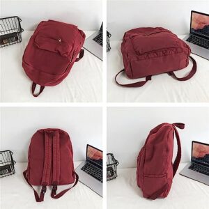 BILIPOPX Aesthetic Backpack Kawaii Cute Simple Vintage Backpack for Men and Women (Brown)