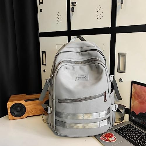 Verdancy Kawaii Backpack for Teens School College Travel Aesthetic Bookbag Schoolbag Daypack Casual Bag (Gray)