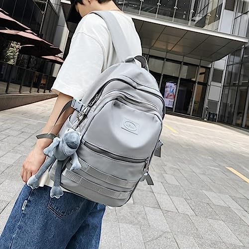 Verdancy Kawaii Backpack for Teens School College Travel Aesthetic Bookbag Schoolbag Daypack Casual Bag (Gray)