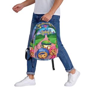 CONPELSON Backpacks Team Anime Umizoomi Adjustable Laptop Backpack Double Shoulder Bag for Women Men Climbing Shopping Work