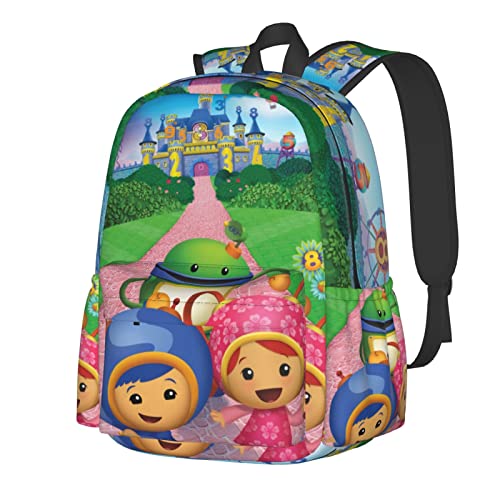 CONPELSON Backpacks Team Anime Umizoomi Adjustable Laptop Backpack Double Shoulder Bag for Women Men Climbing Shopping Work