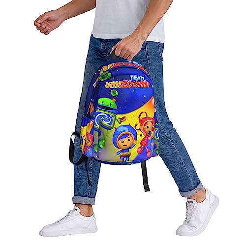 CONPELSON Backpacks Team Anime Umizoomi Adjustable Laptop Backpack Double Shoulder Bag for Women Men Climbing Shopping Work