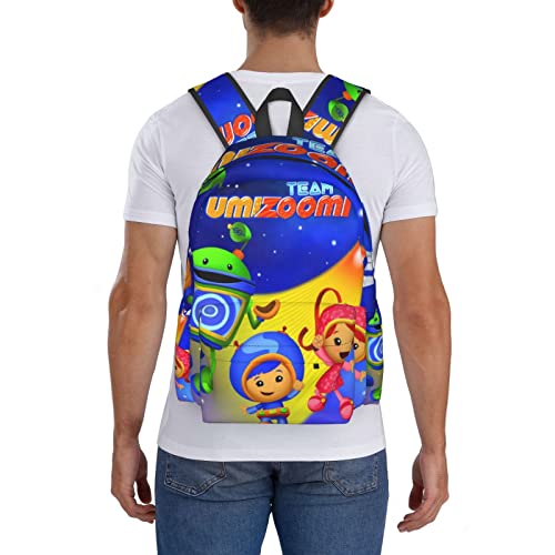 CONPELSON Backpacks Team Anime Umizoomi Adjustable Laptop Backpack Double Shoulder Bag for Women Men Climbing Shopping Work