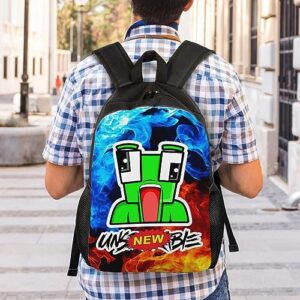 junemater 3pcs Fuuny Cartoon Anime Backpack Set Sports Casual Travel Three In One Backpack Set 04