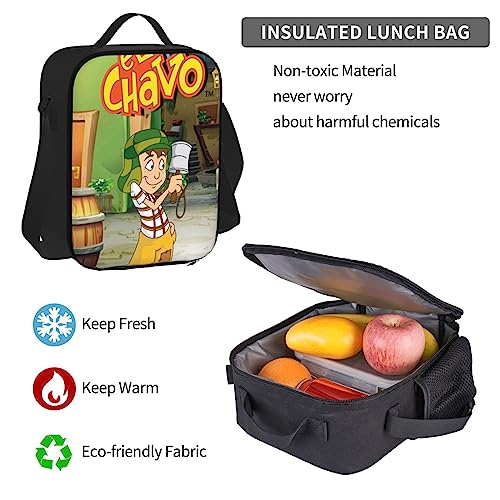 ORPJXIO Backpack 3 Piece Set El Chavo Anime Del Ocho Laptop Backpack Pencil Case Lunch Bag Combination For Travel Work Camping