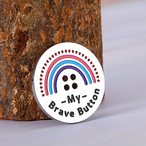 First Day of School Gifts for Boys Girls, Back to School Worry Gifts, Rainbow Brave Button Gifts for Son Daughter, Teen Boys Girls Gift Idea, Birthday Valentines Christmas Stocking Stuffers for Teens