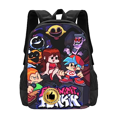 MAPH Fashion Anime Fri-day Night Fun-kin Backpack Cartoon Lightweight Travel Computer Bag Casual Daypack Cute Daybag With Adjustable Straps For Unisex