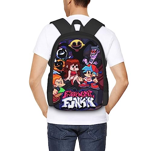 MAPH Fashion Anime Fri-day Night Fun-kin Backpack Cartoon Lightweight Travel Computer Bag Casual Daypack Cute Daybag With Adjustable Straps For Unisex