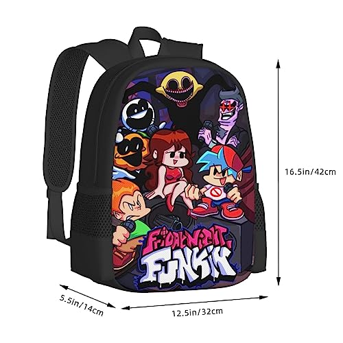 MAPH Fashion Anime Fri-day Night Fun-kin Backpack Cartoon Lightweight Travel Computer Bag Casual Daypack Cute Daybag With Adjustable Straps For Unisex