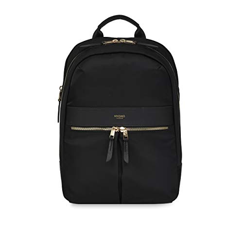 KNOMO Mini Beaufort Beauchamp M 12inch Backpack Womens for Tablet, Laptop Bag for Work, Travel Daypack Purse,Black