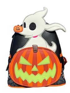 loungefly zero nightmare before christmas pumpkin mini backpack