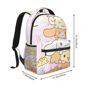 RIDD Cartoon Kawaii Cinnamoroll Backpack Large Capacity Portable Anime Cute Lightweight Outdoor Travel Backpack