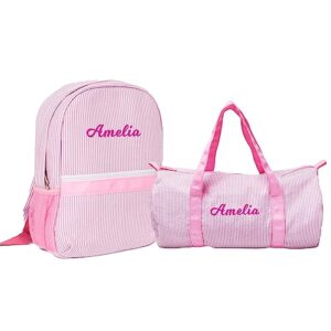 mt world kids' backpacks & travel bag,personalized backpacks and travel bags set,kids backpacks with travel bag,kids preppy backpacks travel bags,seersucker toddler travel bag