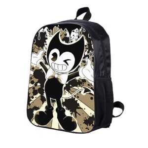 Bendy Backpack Minimalist Cartoon Design 17-Inch Lightweight Casual Backpack