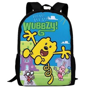 kovos wow! wow! anime wubbzy! laptop bag cartoon backpack casual travel backpacks daypack for men women