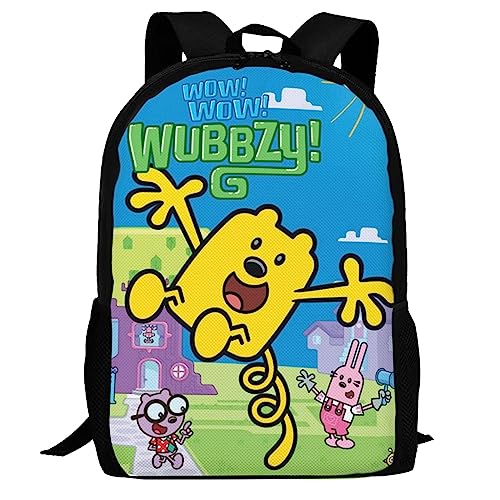 KOVOS Wow! Wow! Anime Wubbzy! Laptop Bag Cartoon Backpack Casual Travel Backpacks Daypack For Men Women