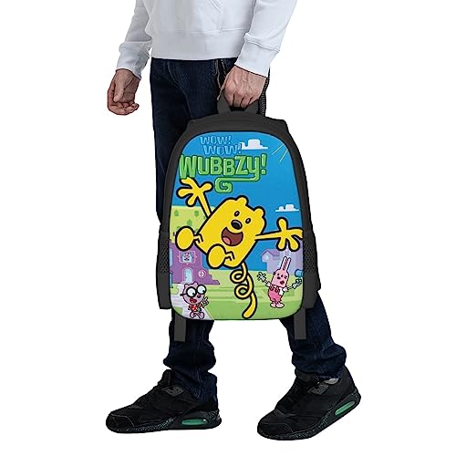 KOVOS Wow! Wow! Anime Wubbzy! Laptop Bag Cartoon Backpack Casual Travel Backpacks Daypack For Men Women