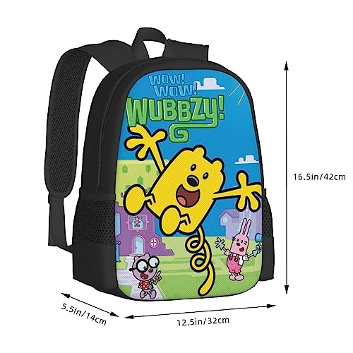 KOVOS Wow! Wow! Anime Wubbzy! Laptop Bag Cartoon Backpack Casual Travel Backpacks Daypack For Men Women