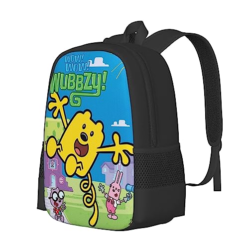 KOVOS Wow! Wow! Anime Wubbzy! Laptop Bag Cartoon Backpack Casual Travel Backpacks Daypack For Men Women