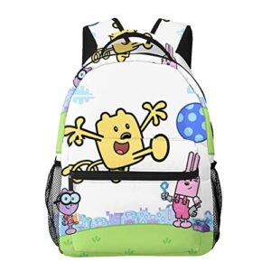 kovos wow! wow! anime wubbzy! laptop bag cartoon backpack casual travel backpacks daypack for men women