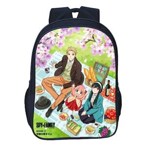 teen spy family lightweight rucksack-student anya forger bookbag-anime travel bag for youth