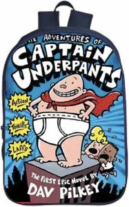 teen captain underpants casual rucksack-student water resistant bookbag durable travel bag for outdoor